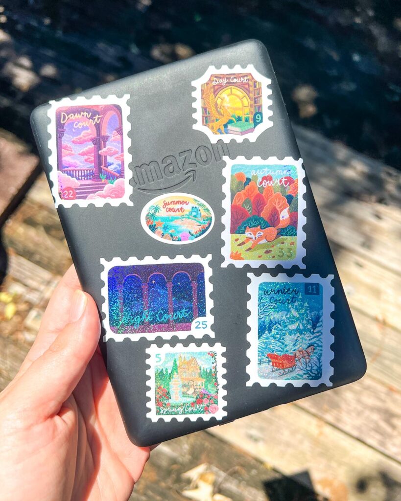 Set of ACOTAR Stamp Sparkle Stickers - Blissfully Bookish