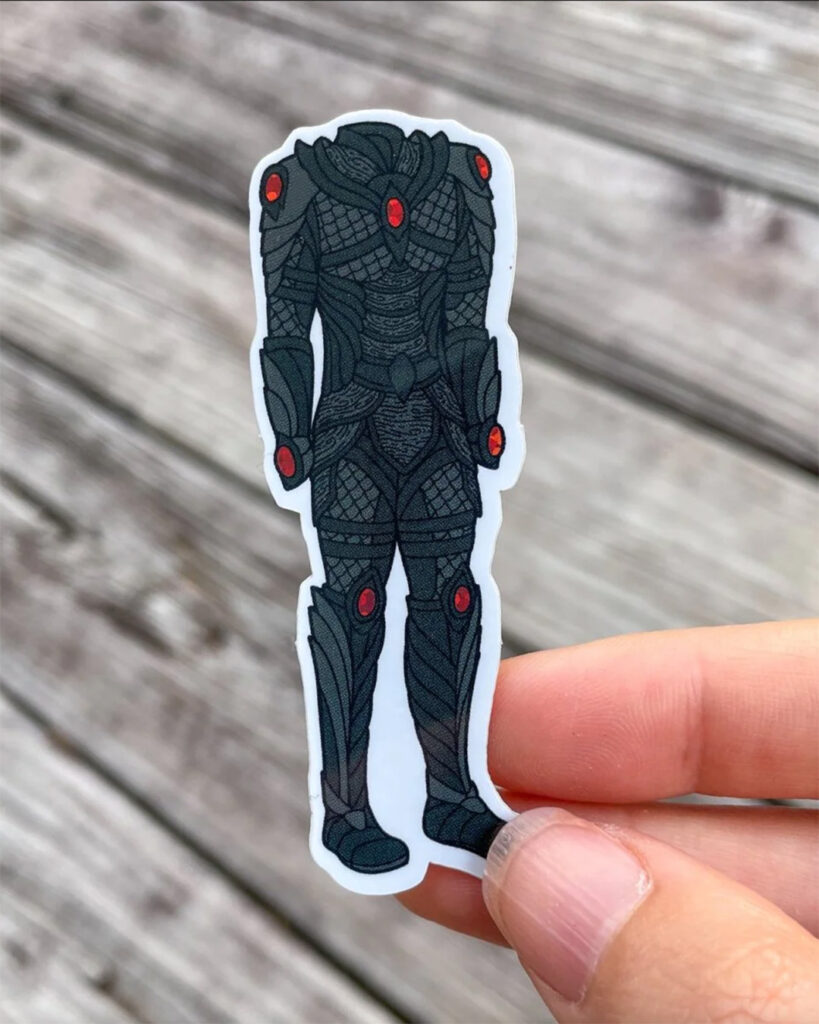 A Commander's Flying Leathers Glitter Sticker - Blissfully Bookish