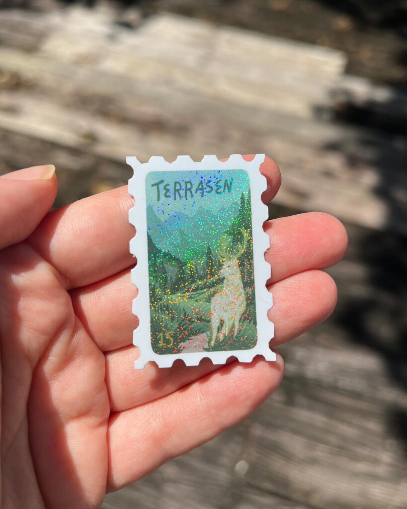 Set of Throne of Glass Stamp Sparkle Stickers - Blissfully Bookish