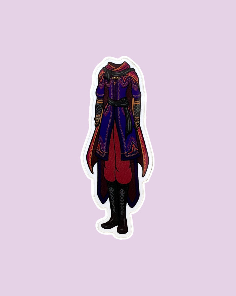Zafira's Tunic & Cloak Sticker - Blissfully Bookish